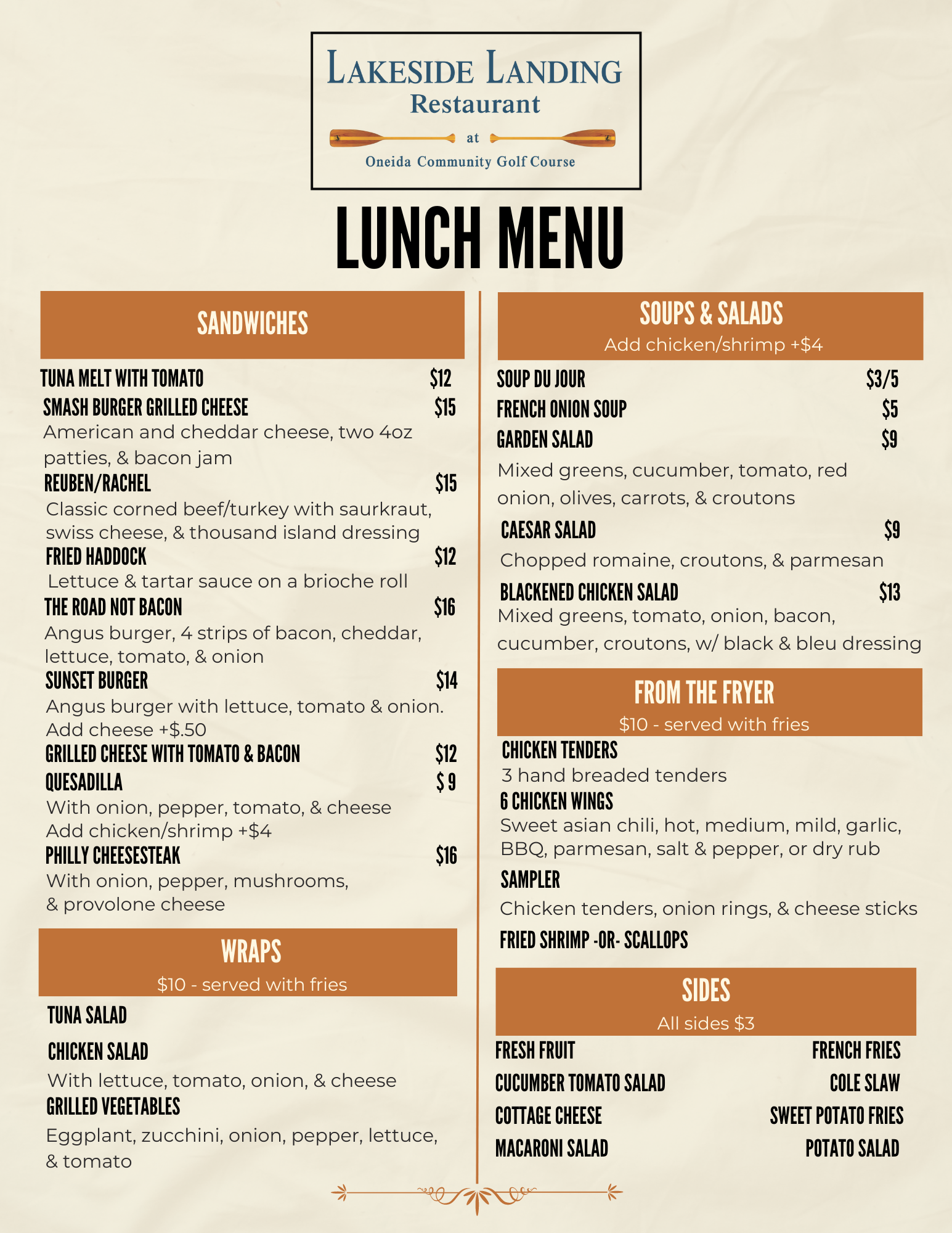 Lakeside Landing - Oneida Community Golf Club